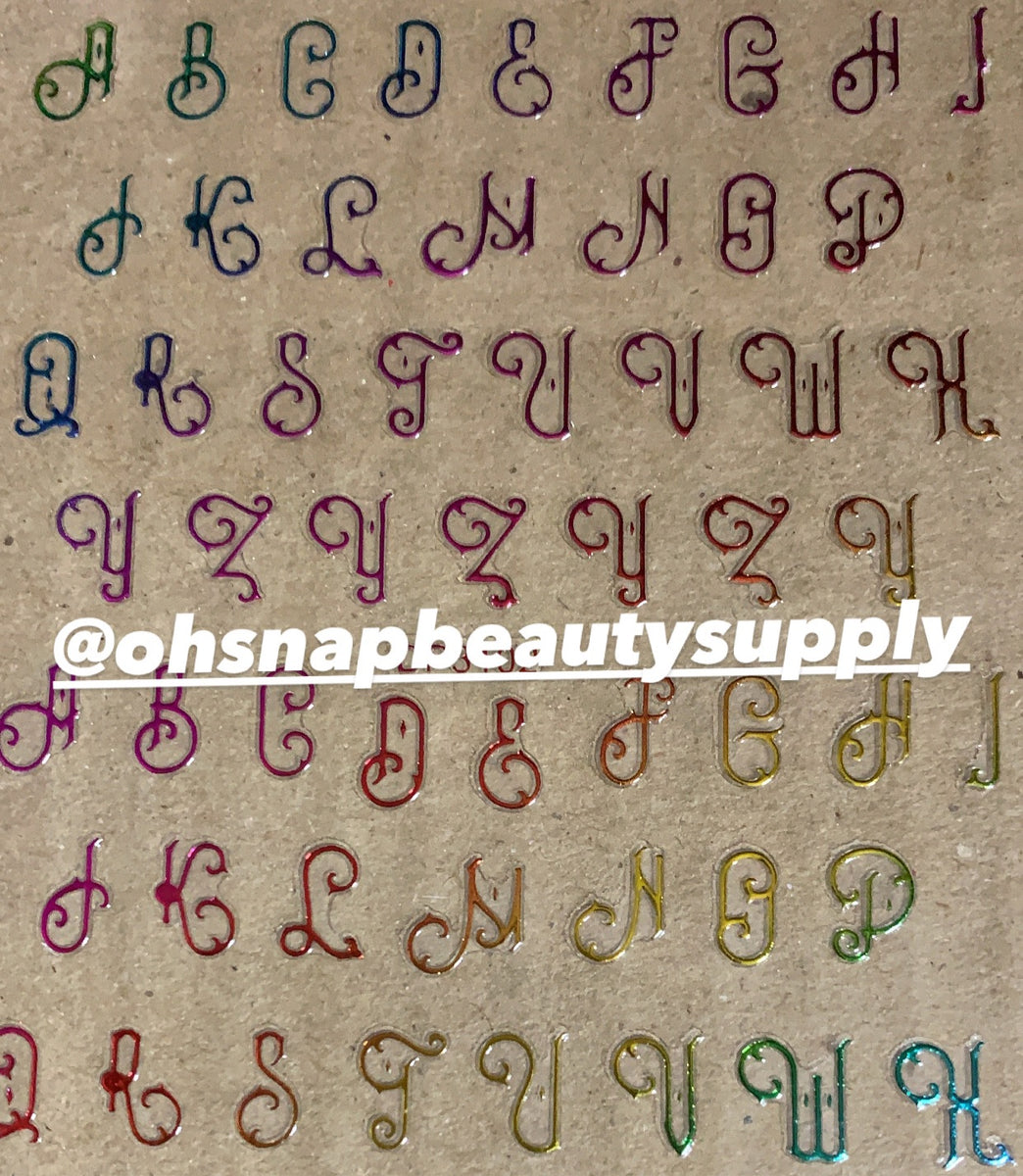 Number & Letter 3102 Color - Sticker – Oh Snap! Beauty Supply