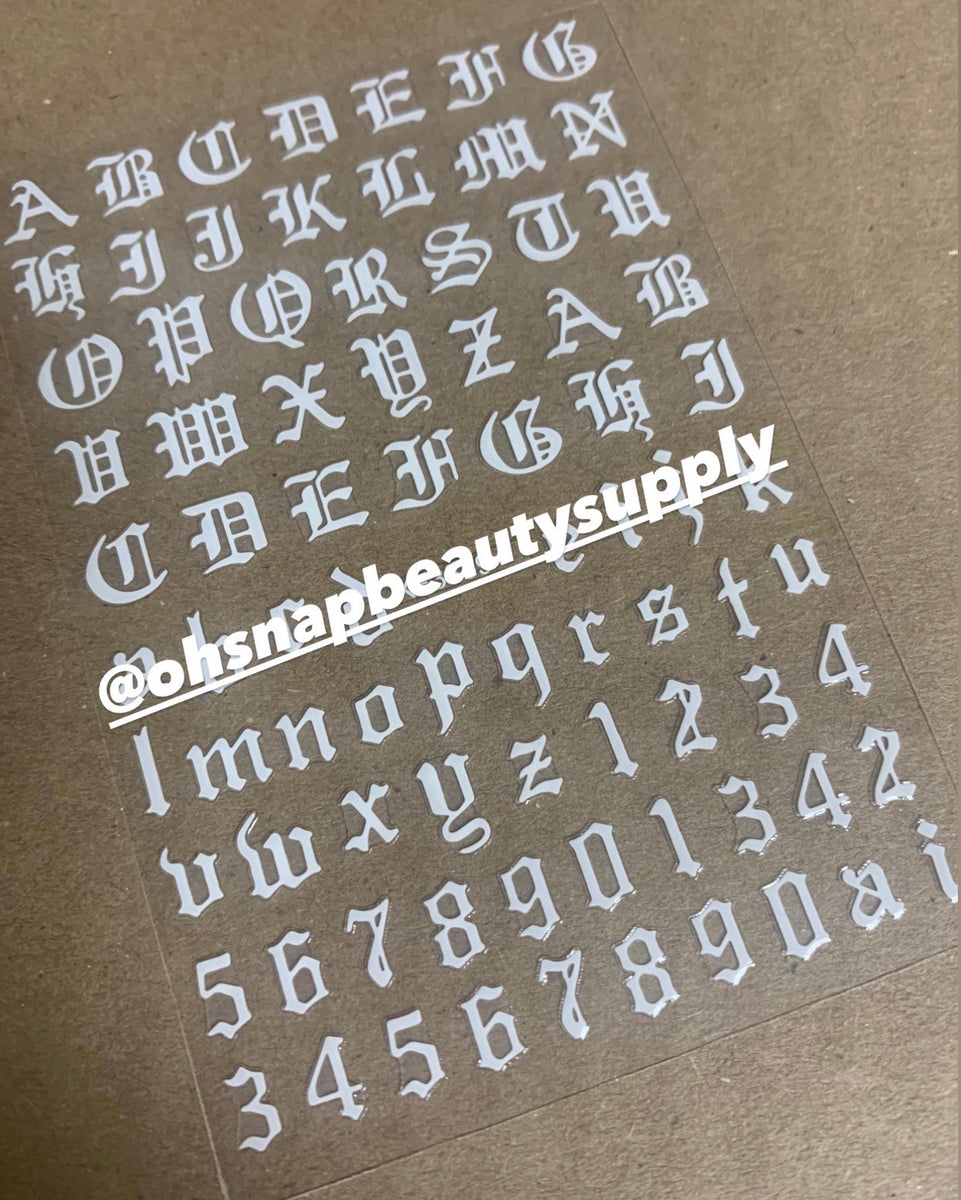 White Old English 359 Sticker – Oh Snap! Beauty Supply