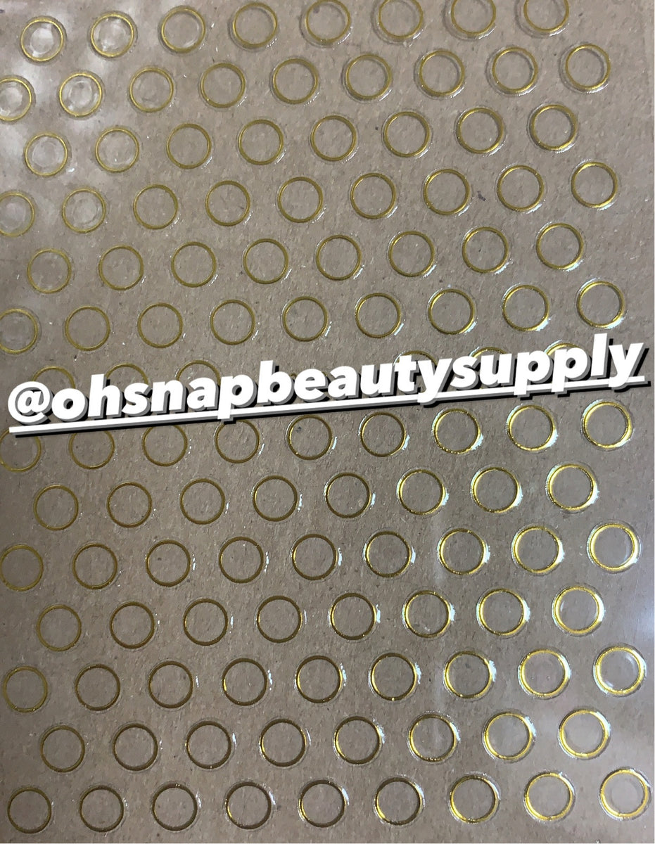 ***Gold Frame (Circle) 433 Sticker – Oh Snap! Beauty Supply