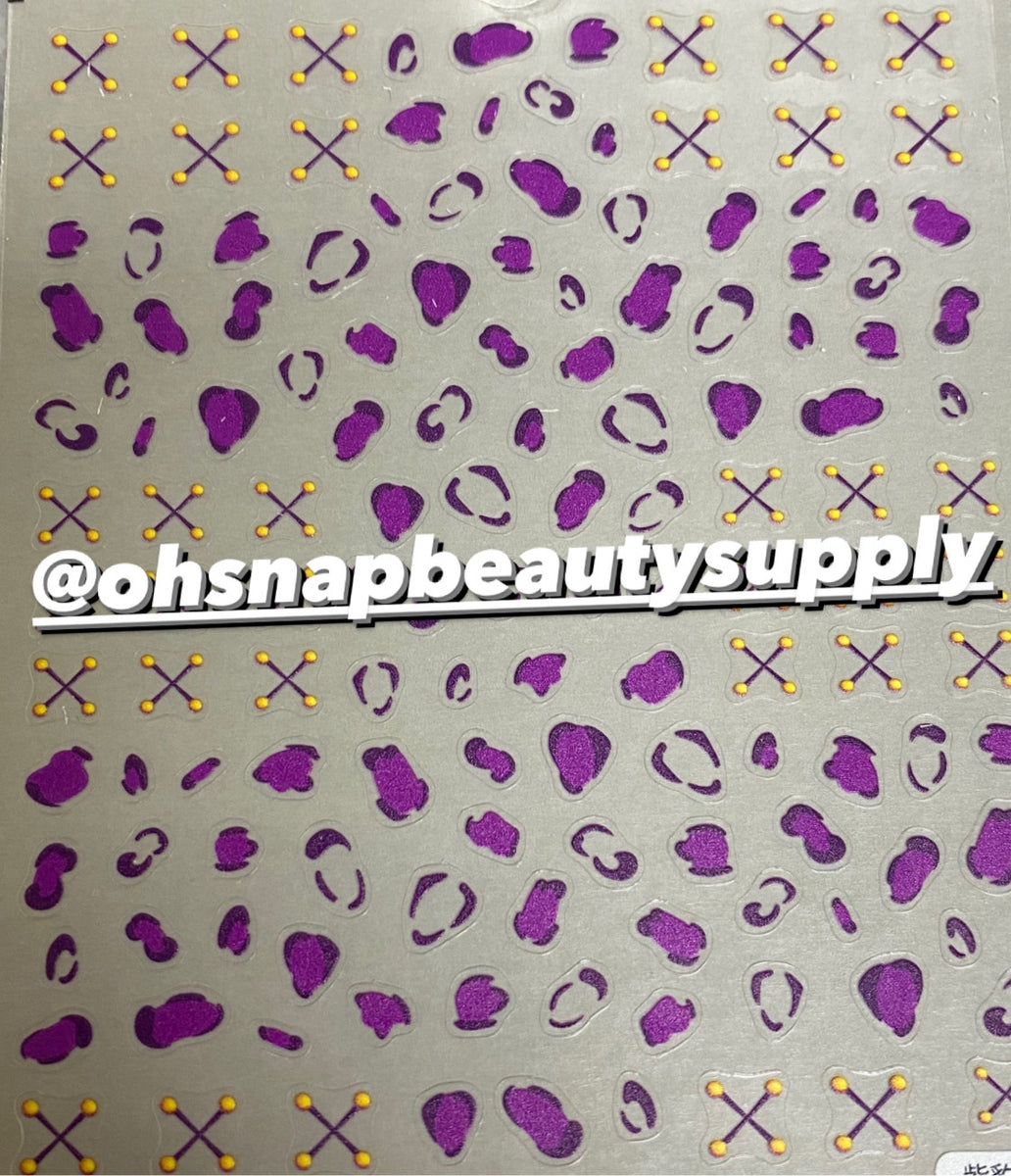 Purple Animal Print 518 Sticker – Oh Snap! Beauty Supply